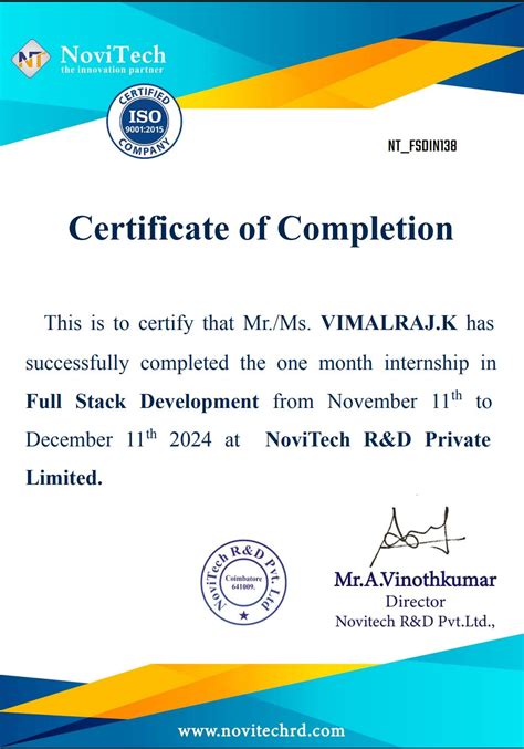 Fullstackdevelopment Webdevelopment Internship Learning Techgrowth Vimal Raj