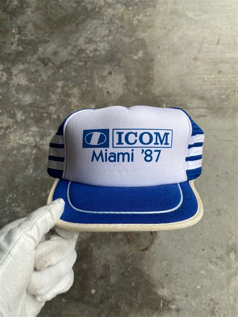 Vintage 1987 Miami Icom Hat Thrift Sht Vintage