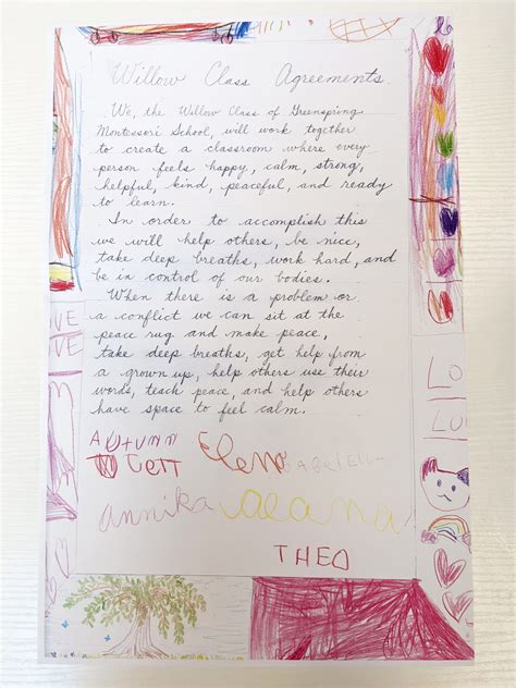 The Importance Of Classroom Agreements Greenspring Montessori School