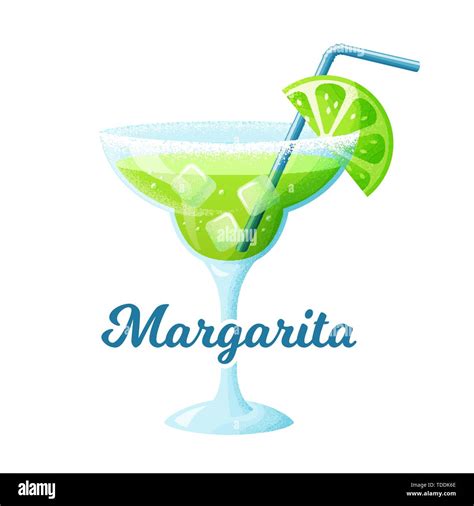 Margarita Cocktail With A Slice Of Lime A Glass Of Refreshing Drink