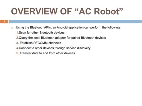 presentation slides of android controlled robot ppt