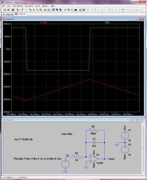 Operational Amplifier Op Amp Integrator Response To Square Wave