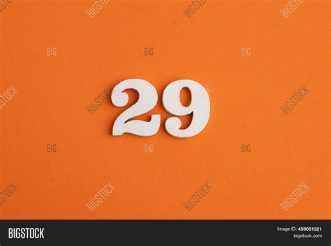 Number 29 On Orange Image Photo Free Trial Bigstock