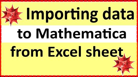 importing data to mathematica from excel sheet and dat files youtube