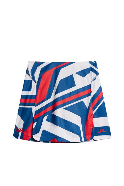 Gisele Skirt Print Us Golf Red Jlindeberg