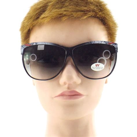 Lunettes De Soleil Rondes Surdimensionnées Vintage Années 80 Etsy