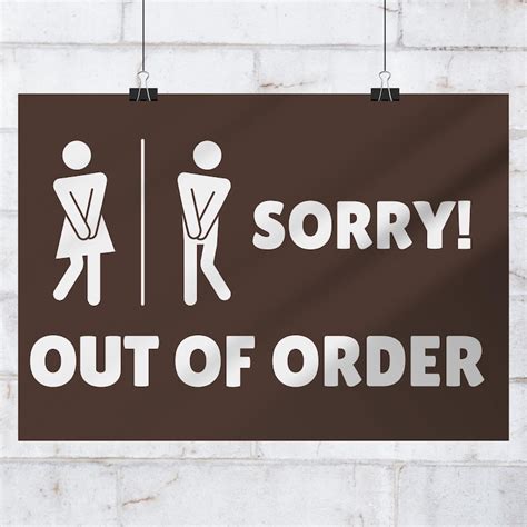 Out Of Order Signs Etsy Canada