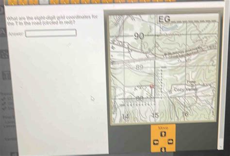 Solved What Are The Eight Digit Grid Coordinates For Eg The T In The