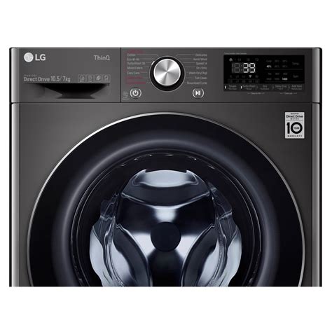 LG FWV917BTSE 10.5kg/7kg Direct Drive Steam Washer Dryer - BLACK STEEL ...