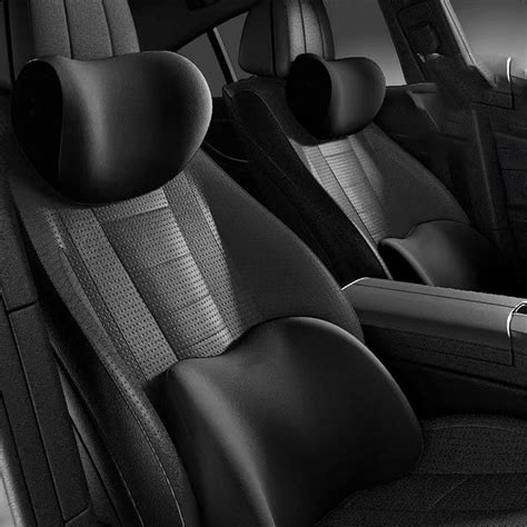 Ergonomic Car Seat Headrest And Lumbar Cushion Car Lumbar Support Pillow