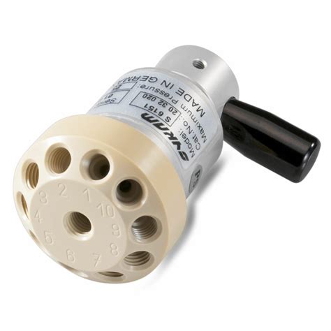 S 6051 1x10 Way Preparative Hplc Valve Sykam Chromatography