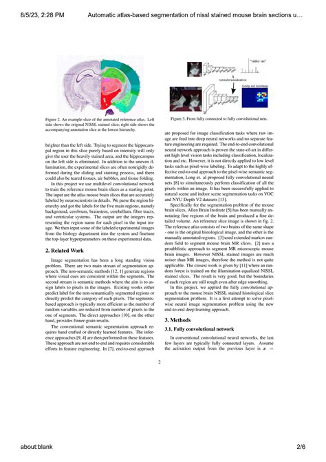 Solution Automatic Atlas Based Segmentation Of Nissl Stained Mouse Brain Sections Using