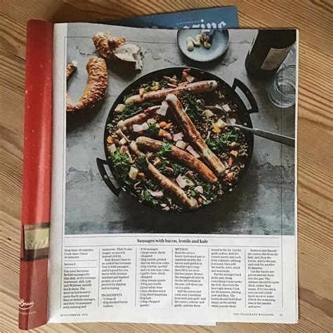 Diana Henrys German Inspired Sausages With Bacon Lentils And Kale In