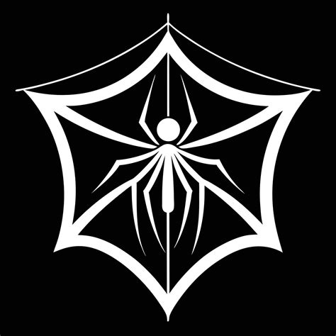Spider Web Logo Design On Black 65360189 Vector Art At Vecteezy