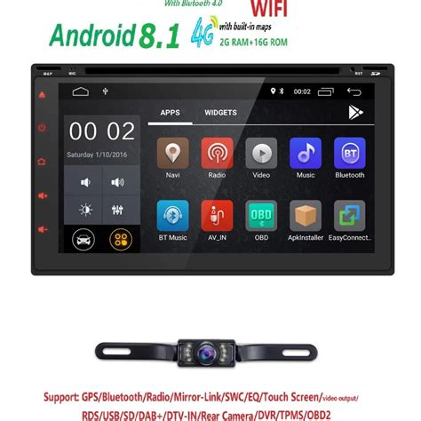 Hizpo 7Inch 2DIN IN Dash Car Navigation Multimedia Player Universal GPS