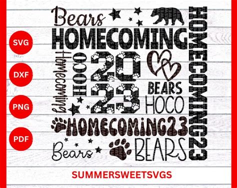 Homecoming 2023 Svg Bears 2023 Svg File Homecoming Shirt Svg Hoco