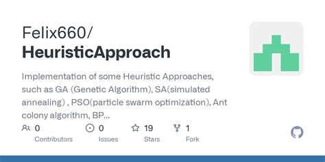 Github Felix660heuristicapproach Implementation Of Some Heuristic Approaches Such As Ga