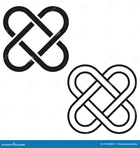 Interlocking Icon Set Interconnection Symbol Combine Sign Collection