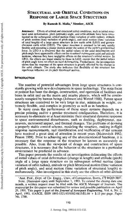pdf structural and orbital conditions on response of large space