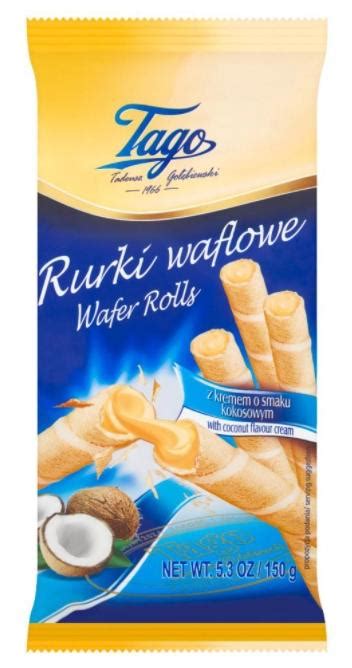 Rurki Waflowe Z Kremem Kokosowym Tago 150 G Mamyitopl