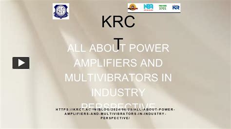 Ppt All About Power Amplifiers And Multivibrators In Industry Perspective Powerpoint