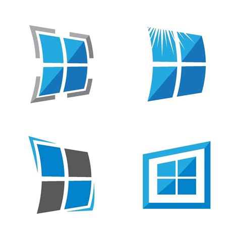 Window Logo Images Illustration Set 2192400 Vector Art At Vecteezy