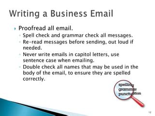 Writing A Business Email Pptx