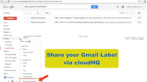 Share Gmail Label Via Cloudhq Cloudhq