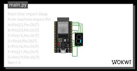 7 Segmentos Wokwi Esp32 Stm32 Arduino Simulator