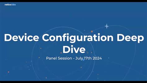 Webinar Device Configuration Deep Dive Youtube
