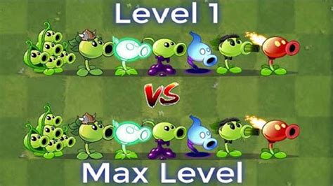 Plants Vs Zombies 2 All Peashooter Level 1 Vs Peashooter Max Level Vs
