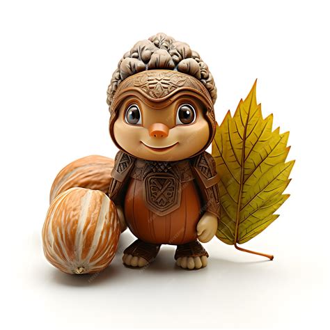 Premium Ai Image 3d Character From Hazelnut Dwarf In Tribal Costume