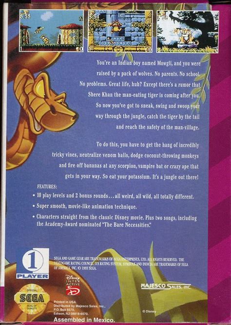 The Jungle Book 1994 Box Cover Art MobyGames