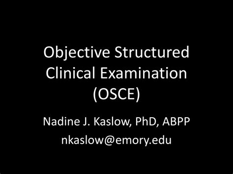 Ppt Objective Structured Clinical Examination Osce Powerpoint Presentation Id9353620