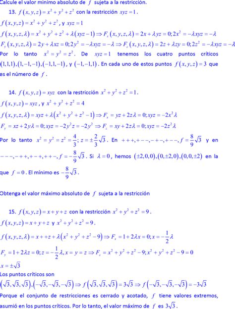 Multiplicadores De Lagrange Pdf Ejercicios Y Ejemplos Resueltos Artofit