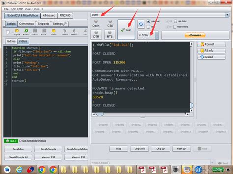 esp8266 nodemcu，点亮led灯，基于esplorer v0 2 0以及最近的固件nodemcu 3 0 0 0 uilt on