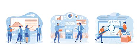 Premium Vector Data Visualization Data Analysis People Characters
