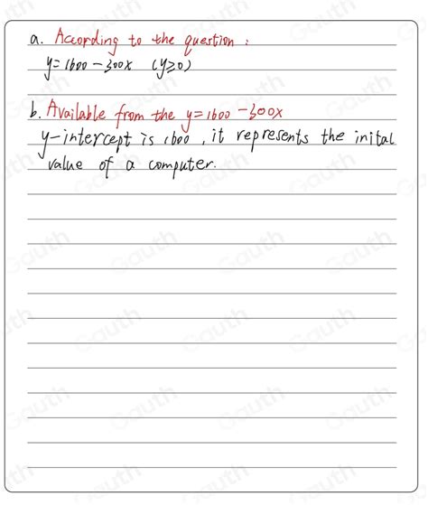 Solved 25 A New Computer Sells For 1600 It Depreciates At A Rate Of