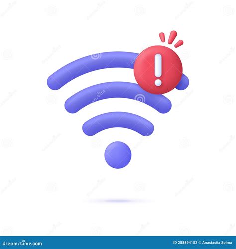 3d Wireless Or Wifi Illustration Bad Connection Concept Lost Network