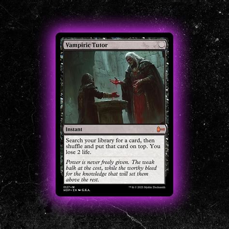 Vampiric Tutor Custom Proxy Commander Card Etsy