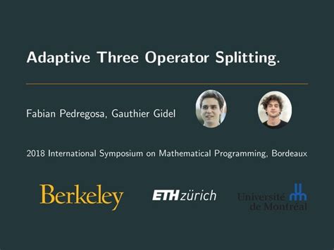 Adaptive Three Operator Splitting Ppt