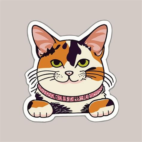 Premium Vector Cute Cat Sticker Vector Design