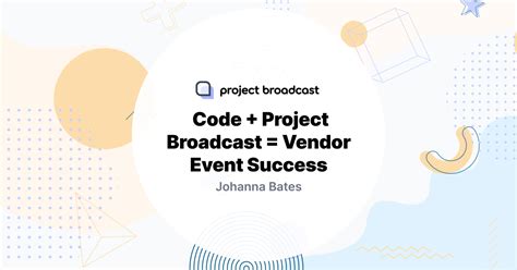Qr Code Project Broadcast Vendor Event Success Project Broadcast
