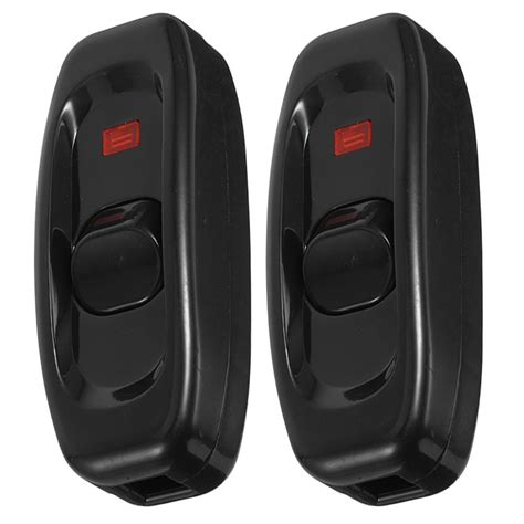 Frcolor 2pcs Switch Parts Inline Cord Switch Appliance Control Switch Lamp Cord With Button