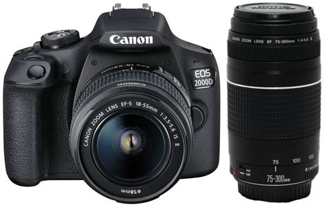 Лучшая цена на Фотоаппарат Canon EOS 2000D kit EF-S 18-55 IS II + EF 75 ...