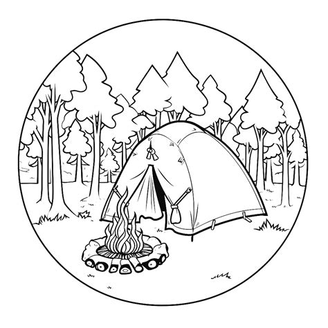 Camping Coloring Pages Coloring Corner
