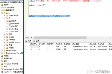 sql server模糊查询方式 sql sever 查询名字第三个字不是民 CSDN博客