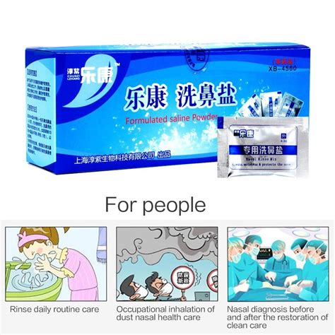 60 Pcs Saline Nasal Rinse Packets 45g Salt For Sinus Allergies