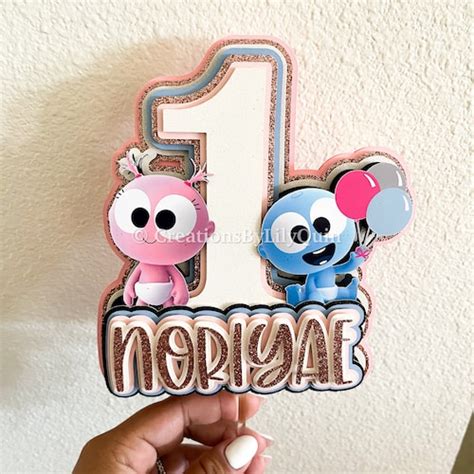 Googoo And Gaagaa 3d Cake Topper Etsy