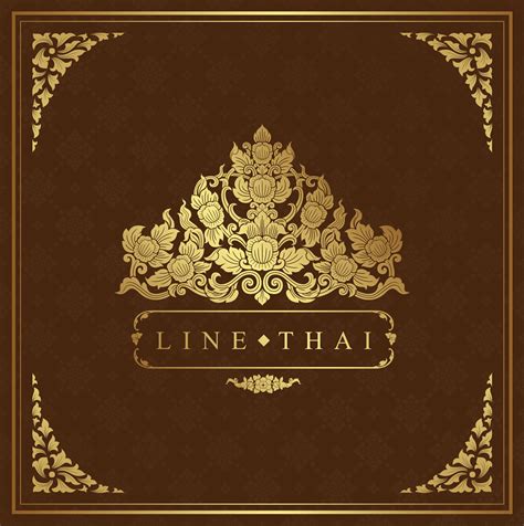 Thai Art Luxury Temple And Background Pattern Vector Art At Vecteezy